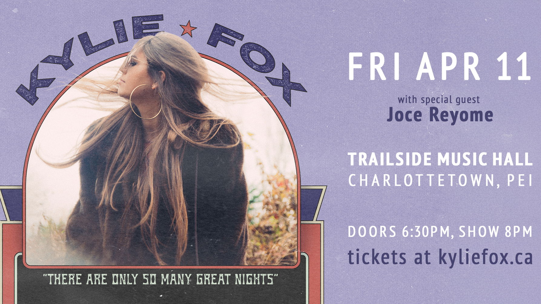 Kylie Fox w/ Joce Reyome - April 11th - $20 - Doors 6:30 PM