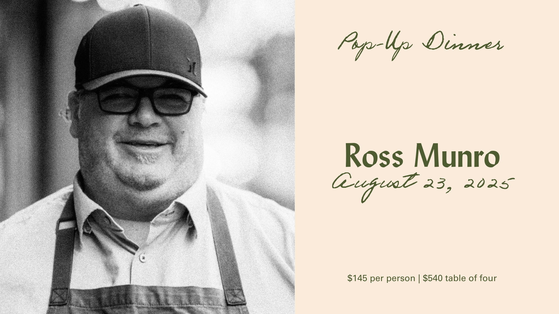 Chef Pop-Up: Ross Munro